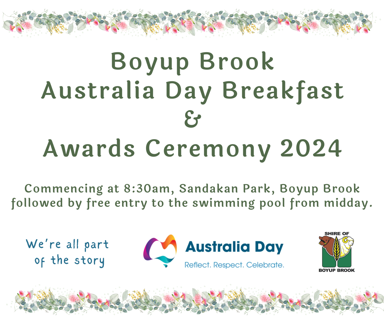 Australia Day Breakfast and Awards Ceremony » Boyup Brook